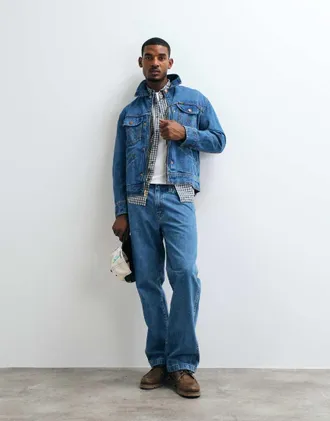 Wrangler veste en jean super bleu fonc&eacute;-bleu marine