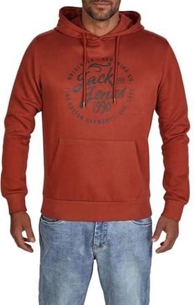 Jack & Jones JJEADRIAN Sweat pour homme, à capuche, coupe droite, noir, gris, vert, marron, beige, bleu, tailles S, M, L, XL, XXL, 3XL, 3XL