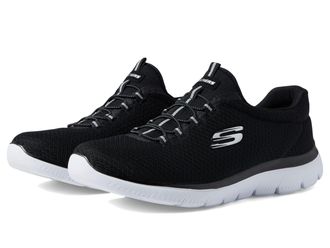 Skechers Summits Top Player Damen Sneaker, Black White, 40.5 EU