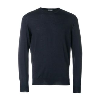 Drumohr Girocollo ML Rasato - - Knitwear - Herren - Blau - XL