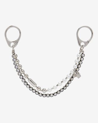 Alexander McQueen Doppelter Kettenanh&auml;nger mit Perle und Kristall - Item 863282J16AJ1196