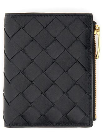 Bottega Veneta Quilted Leather Bi-Fold Wallet - Black