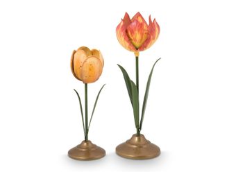 Pip Studio Metal Yellow Kerzenst&auml;nder Set2