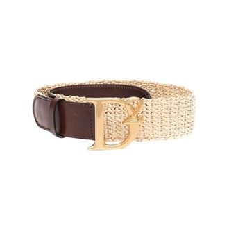 Dsquared2 Logo Buckle Bi-Material G&uuml;rtel - - Accessories - Damen - Braun - 85 CM