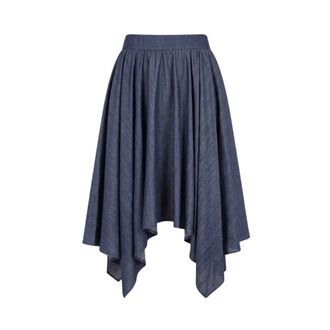 Trussardi Asymmetrischer Denim-Midirock - - Skirts - Damen - Blau - S