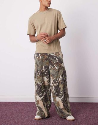 adidas Originals Pantalon cargo à fermetures éclair - Vert multicolore