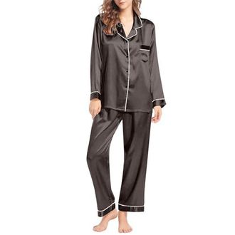 Generic Ensemble de v&ecirc;tements de d&eacute;tente pour femme en polaire de couleur unie d&eacute;contract&eacute; confortable et chaud rembourr&eacute; en coton pour la maison ensemble de 