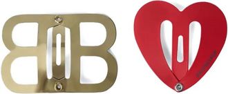 Balenciaga logo clip set - Gold