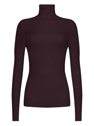 Wolford pull c&ocirc;tel&eacute; &agrave; col roul&eacute; - Violet