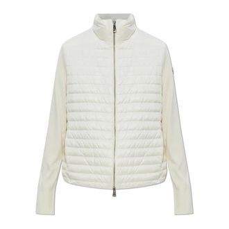 Moncler Rollkragen-Cardigan mit Daunenf&uuml;llung - - Knitwear - Damen - Beige - L