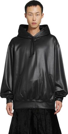 Comme Des Gar&ccedil;ons Coated Cotton Hoodie