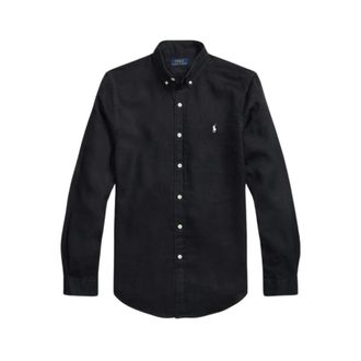 Ralph Lauren Homme, Chemises, Noir, Taille: L Chemise en lin