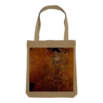 Fabulous Sac Shopping Tote Bag Aspect Lin - Peinture Gustav Klimt Portrait dAd&egrave;le Bloch Bauer I Art Vintage Original Or Dor&eacute; - Sac de Courses Toile Epaisse 360