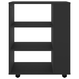 Generic Rollschrank mit F&auml;chern, Rollcontainer, B&uuml;roschrank, Aktenschrank, B&uuml;rocontainer, Schrank, B&uuml;ro, Druckerschrank, 60x35x75cm, Holzwerkstoff(Wei&szlig;) (Schw