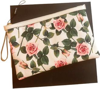 Dolce & Gabbana White Tropical Rose Pouch