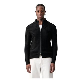 A|X Armani Exchange Cardigan coupe droite - Homme - Pulls - Noir - Taille: L