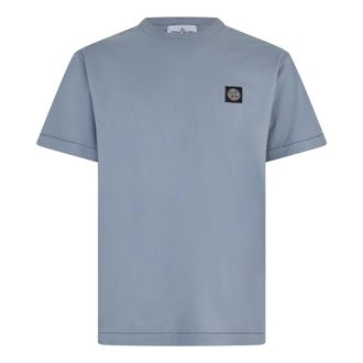 Stone Island Homme, Tops, Bleu, Taille: S T-Shirt en coton