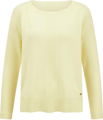 Basler Rundhals-Pullover 1/1-Raglanarm und Kaschmir BASLER gelb