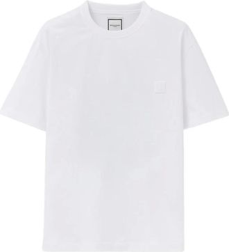 Wooyoungmi Wooyoungmi, Homme, Tops, Blanc, Taille: XL T-shirt &agrave; imprim&eacute; floral et patch logo