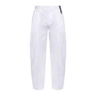 Dolce & Gabbana Pantalon de costume pliss&eacute; en coton - Homme - Pantalons - Blanc - Taille: L