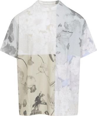 Maison Margiela Homme, Tops, Multicolore, Taille: S T-Shirt &agrave; Imprim&eacute; Floral