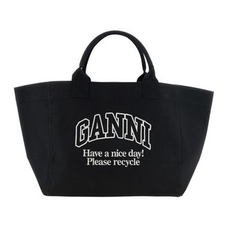 Ganni XXL Shopper Tasche - - Bags - Damen - Schwarzk - ONE SIZE
