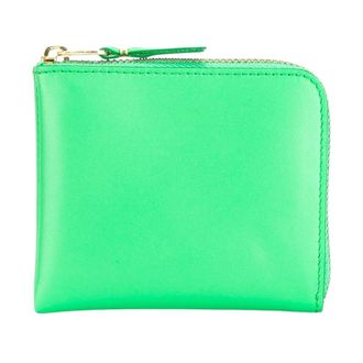 Comme Des Gar&ccedil;ons Gr&uuml;nes Lederportemonnaie mit goldener Hardware - - Accessories - Herren - Gr&uuml;n - ONE SIZE