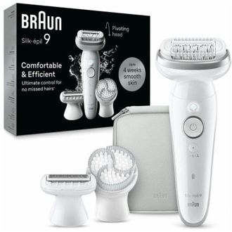 Braun Silk-Epil 9 Flex Wiederaufladbarer Epilierer 40 Zangen Nass- und Trockenmassageroller