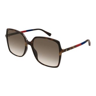 Gucci Eckige Sonnenbrille - - Accessories - Damen - Braun - 57 MM