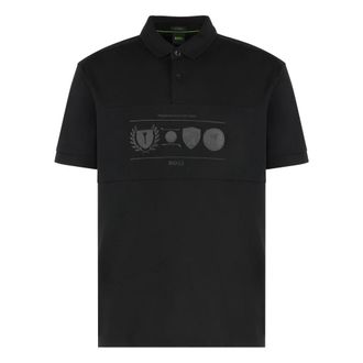 HUGO BOSS Percy Heritage Polo - - Tops - Herren - Schwarzk - XS