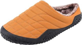 Generic Pantoufles dhiver pour hommes et femmes - Grande taille - Couleur unie - &Eacute;pais et chauds - Couche int&eacute;rieure antid&eacute;rapante - Couche int&eacute;rieure douce -