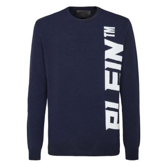 Philipp Plein Homme, Pulls, Bleu, Taille: 3XL Pullover Col Rond