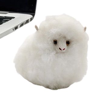 Generico Pl&uuml;schtier Schaf | Realistische Dekoration mit Lammfell - Neuartige Schafpuppe, f&uuml;r Zuhause, Schlafzimmer, Wohnzimmer, B&uuml;ro, Schlafzimmer, Innendekora