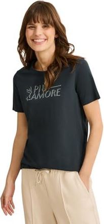 Cecil B322930 T-Shirt avec Inscription, Kaki Ardoise, M Femmes