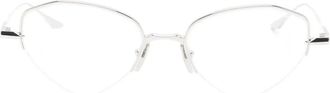 Dita Eyewear Lunari Halbrand-Brille - Silber
