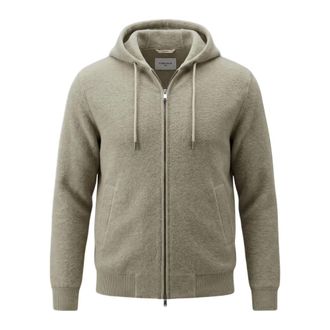 Circolo 1901 Hoodie F.zip G.dyed - Homme - Sweatshirts et sweats &agrave; capuche - Beige - Taille: L