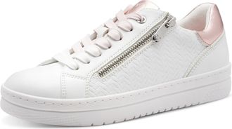 Marco Tozzi Marco Tozzi Damen Sneaker weiches Feel Me Wechselfu&szlig;bett weiches Innenfutter Vegan Modern, wei&szlig; (White/Powder), 42 EU