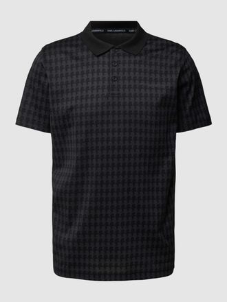 Karl Lagerfeld Regular Fit Poloshirt mit Allover-Muster