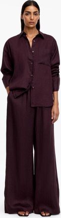 Arket Weite Leinenhose -Lila