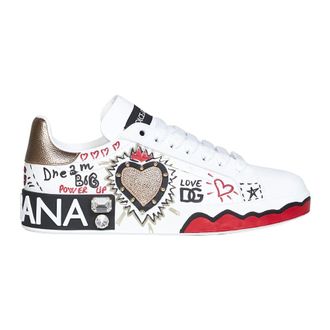 Dolce & Gabbana Femme, Chaussures, Blanc, Taille: 38 1/2 EU Baskets