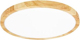 Trade Shop Slim 36w Ip40 Led Plafonnier &agrave; La Technologie Cct De 6500k &agrave; 2700k Avec Interrupteur Lv480-3c Bois Clair