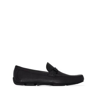Ferragamo Homme, Chaussures, Noir, Taille: 41 EU Mocassins de conduite Gancini