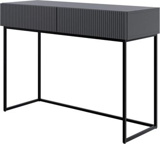 Selsey Selsey - veldio - Coiffeuse avec tiroirs - 110 cm - noir - avec pieds noirs