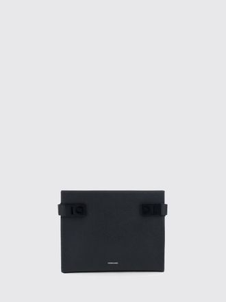 Ferragamo Hug Dokumentenhalter aus geh&auml;mmertem Leder mit Handschlaufe