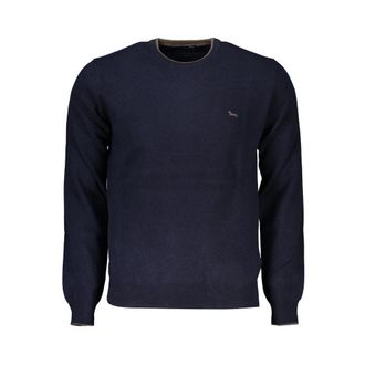 Harmont & Blaine Sophisticated Rundhals-Pullover aus Cashmere-Mischung - - Knitwear - Herren - Blau - 2XL