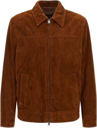 Brioni Blouson En Cuir - Marron