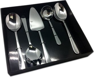 Grunwerg Windsor Carded 5-teiliges K&uuml;chenutensilien-Set f&uuml;r die Zubereitung von Speisen, Edelstahl 18/0