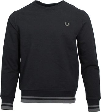 Fred Perry Herren Rundhals Pullover M6588 (DE/NL/SE/PL, Alphanumerisch, XXL, Regular, Regular, Schwarz)
