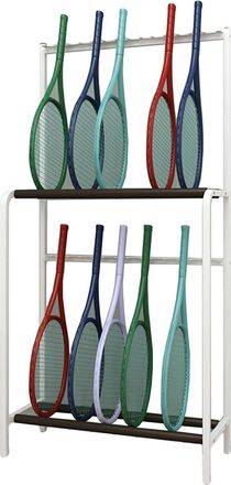 Generic 2-stufiges Aufbewahrungsregal for Badmintonschl&auml;ger, Pr&auml;sentationsst&auml;nder for Tennisschl&auml;ger, Organizer for Sportger&auml;te Mit Schwammschutz, for 26 Schl