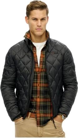 Superdry Homme, Vestes, Noir, Taille: S Diamond Quilt Fuji Lite